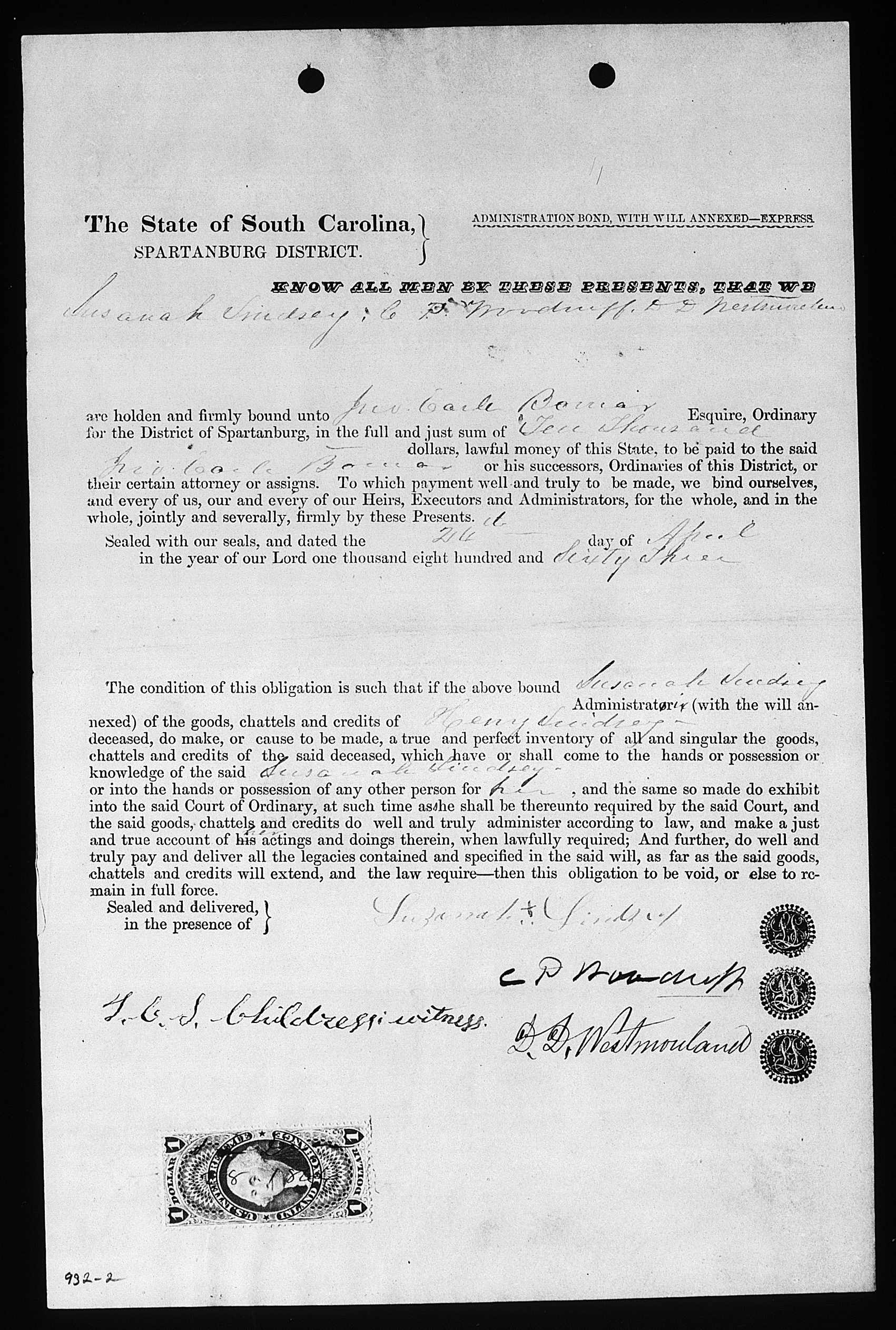 henry-lindsey-932-spartanburg-execution-bond – BEGATS AND BEQUEATHALS