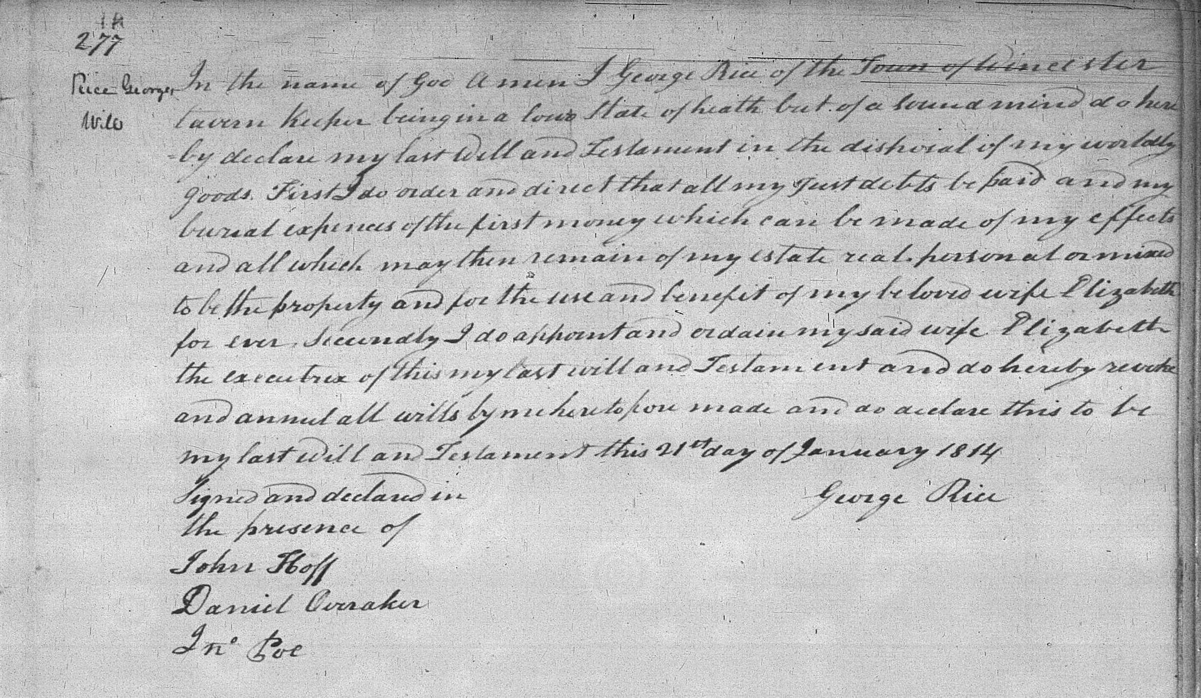 Children of Elizabeth Brooks (1747/1750 – 1816) and Husband George Rice ...