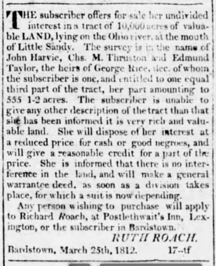 ruth-roach-kentucky-gazette-14-july-1812-p.-4-col.-2 – BEGATS AND ...
