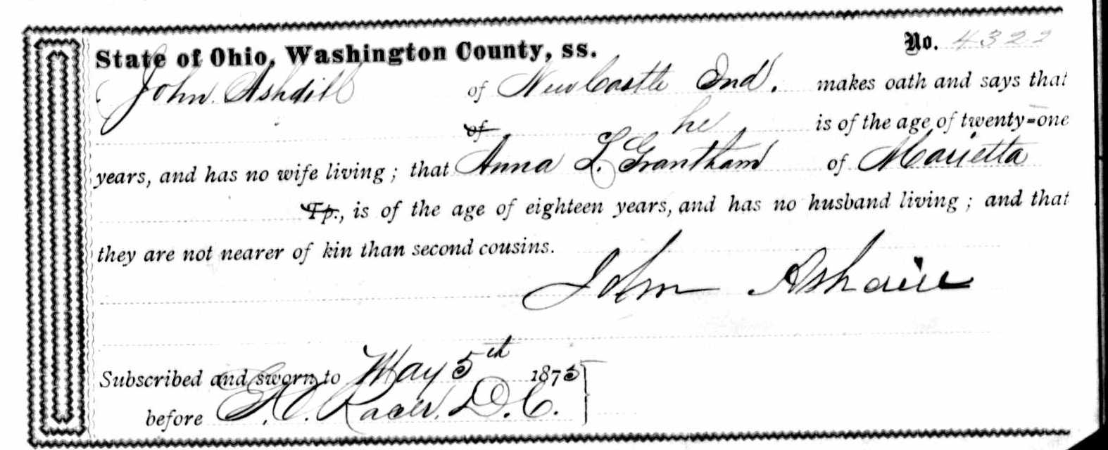 john-ashdill-marriage-to-anna-grantham-washington-co.-in – BEGATS AND ...