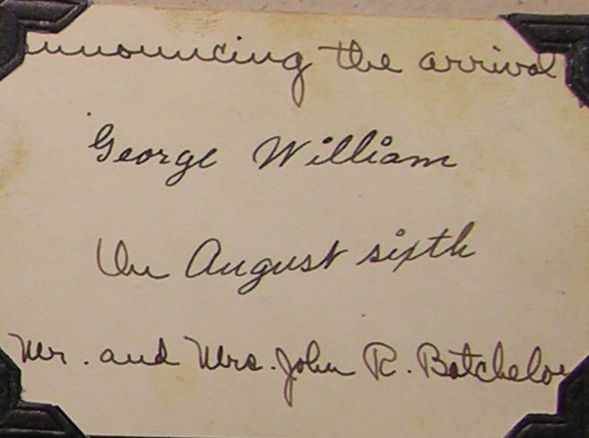 batchelor-george-william-birth – BEGATS AND BEQUEATHALS