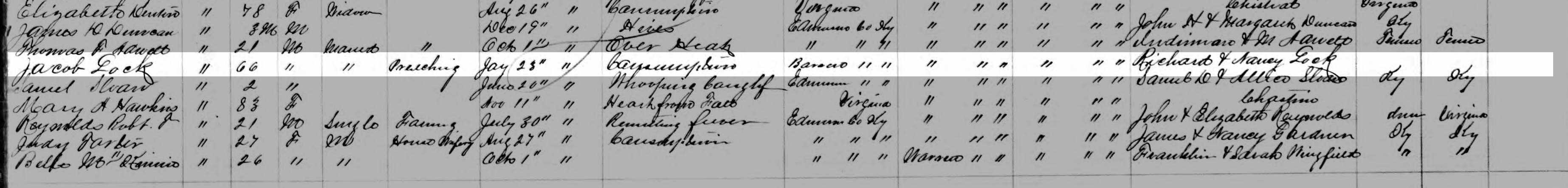 jacob-lock-death-record – BEGATS AND BEQUEATHALS