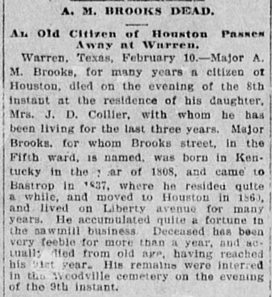 Children of Thomas Brooks (1775 – 1838) and Wife Sarah Whitlock ...