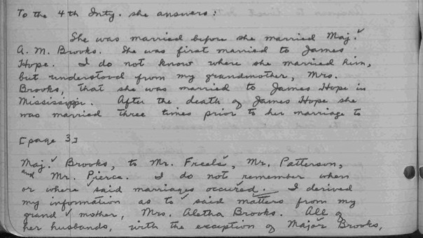 Alexander Mackey Brooks (1808-1899): Information about His Second Wife ...