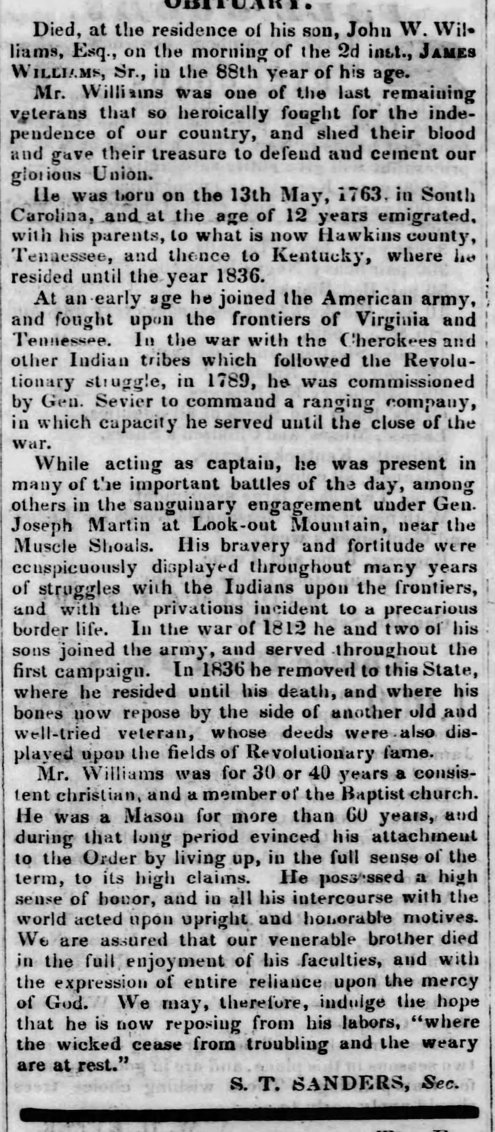 Children of Nancy Whitlock (1778 – 1863) and Husband Abner Bryson ...