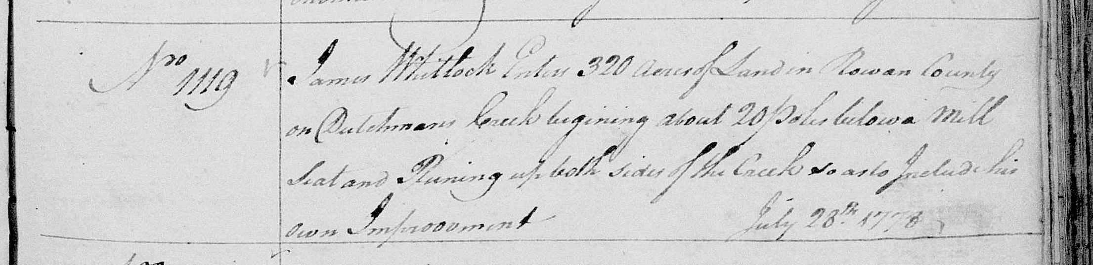 Children of James Whitlock (abt. 1718 – 1749) and Wife Agnes Christmas ...