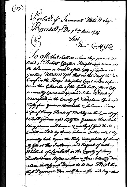 Power of Attorney of Anthony Whitlock in England to James Whitlock in ...