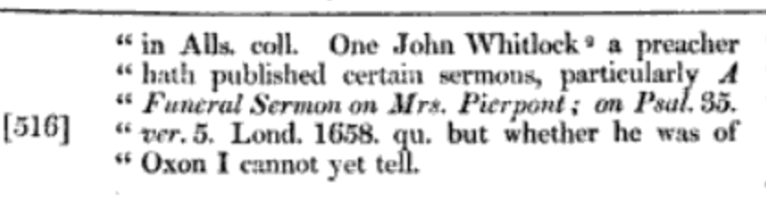 Richard Whitlock (1616-1666), Oxford Graduate, Anglican Parson, Heir to ...
